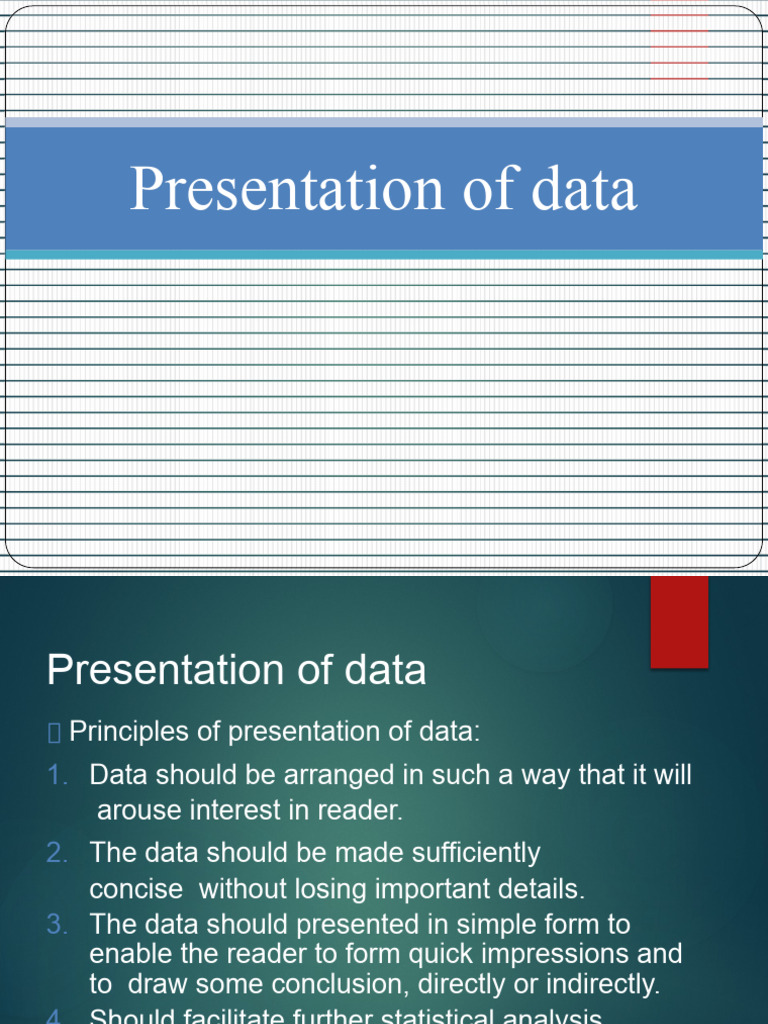 Presentation of Data | PDF | Histogram