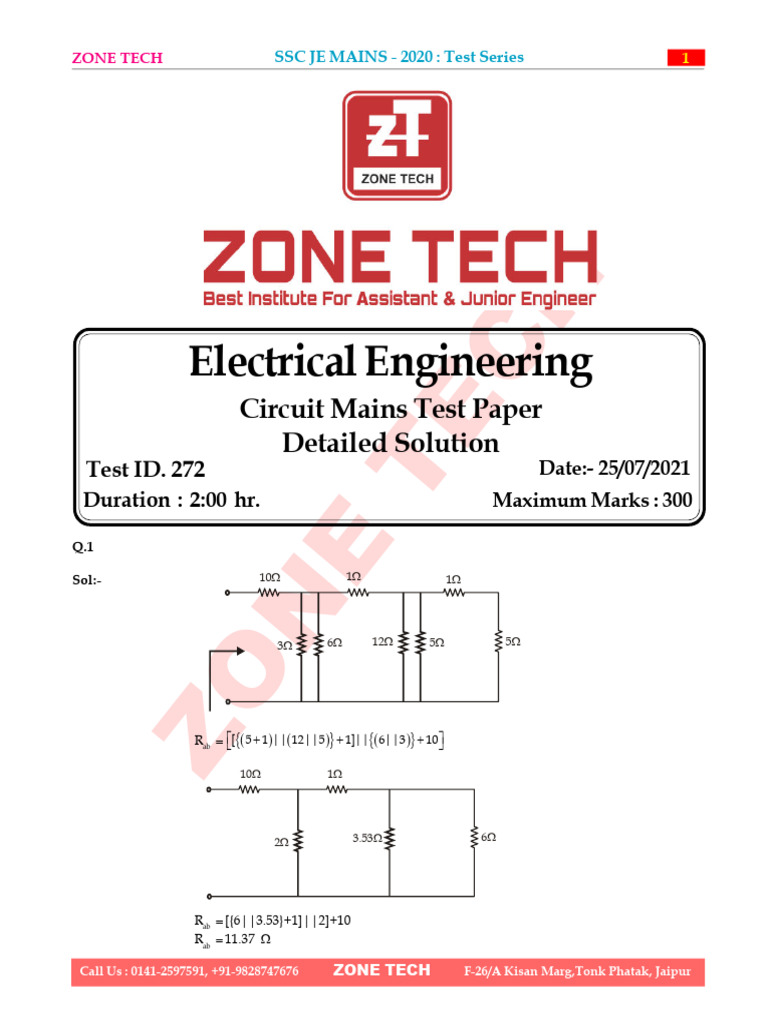 Solution 251027 | PDF | Electrical Network | Electrical Engineering