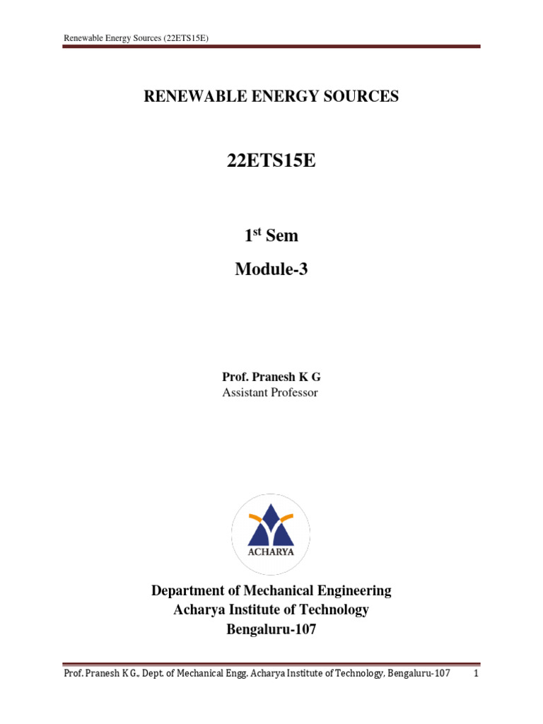 1880392395-RES - Module 3 - Wind Energy | PDF | Wind Turbine | Wind Power
