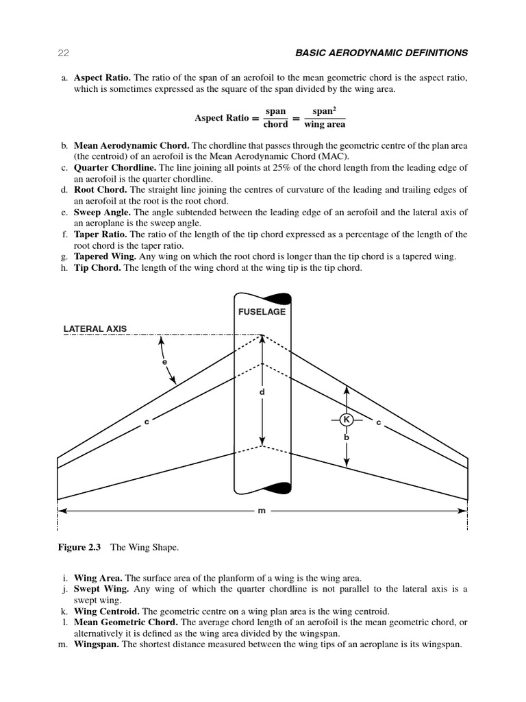 BASIC AERODYNAMIC DEFINITIONS | PDF