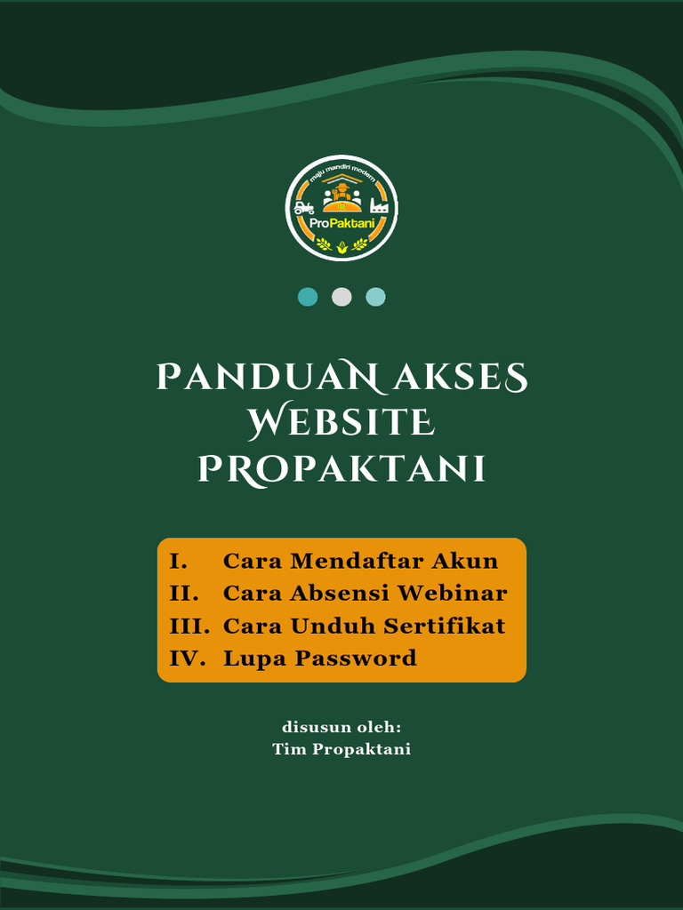 Panduan Akses Website Propaktani-1 | PDF