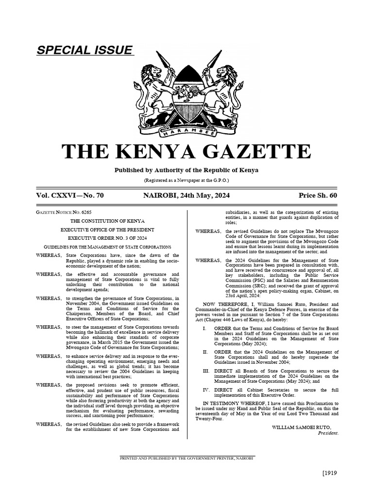 2024 Guidelines for State Corporations | PDF | Governance | Economies