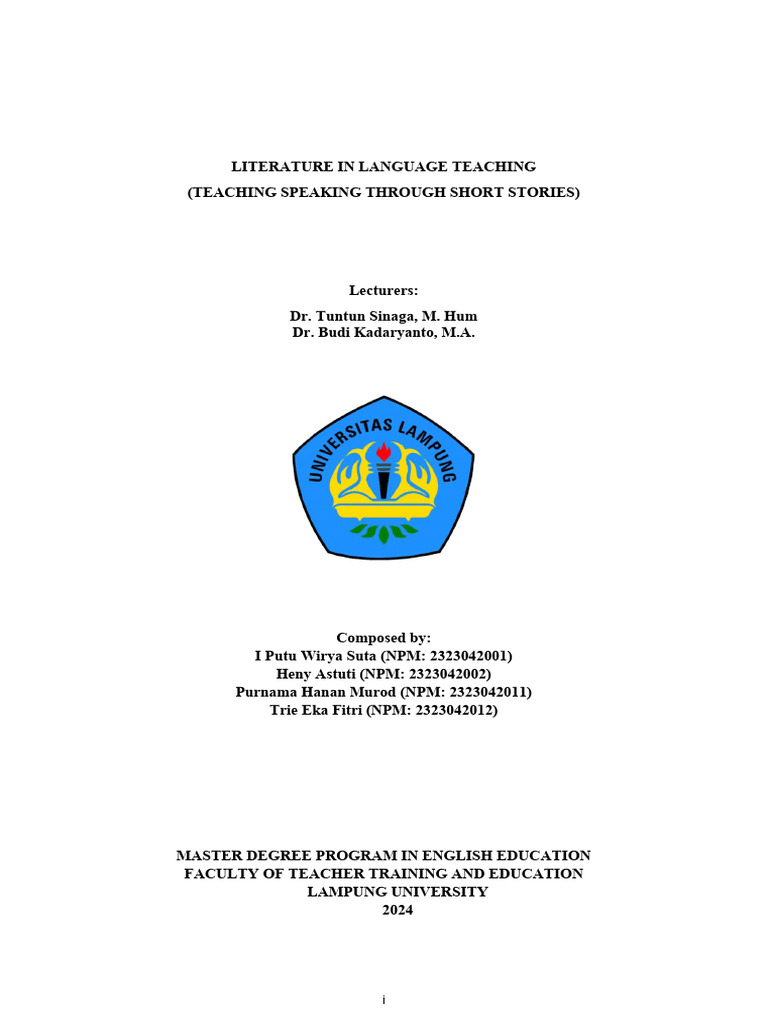 Teaching Speaking Through Short Stories | PDF | Reading Comprehension ...