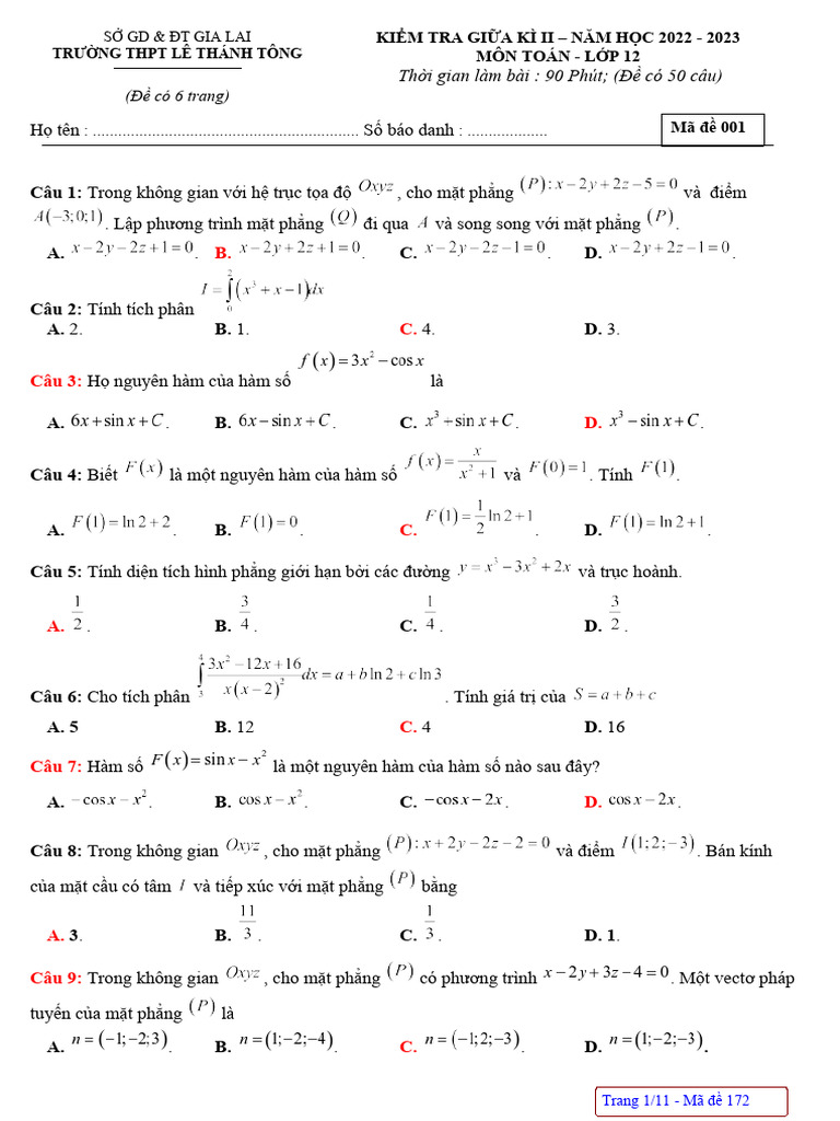 ĐỀ GK2 K12 2023 | PDF