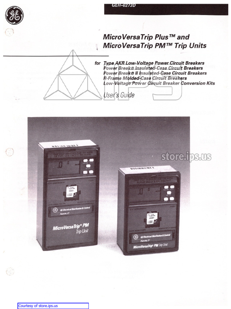 Trip Unit of AKR GE Breakers | PDF | Electromagnetism | Manufactured Goods