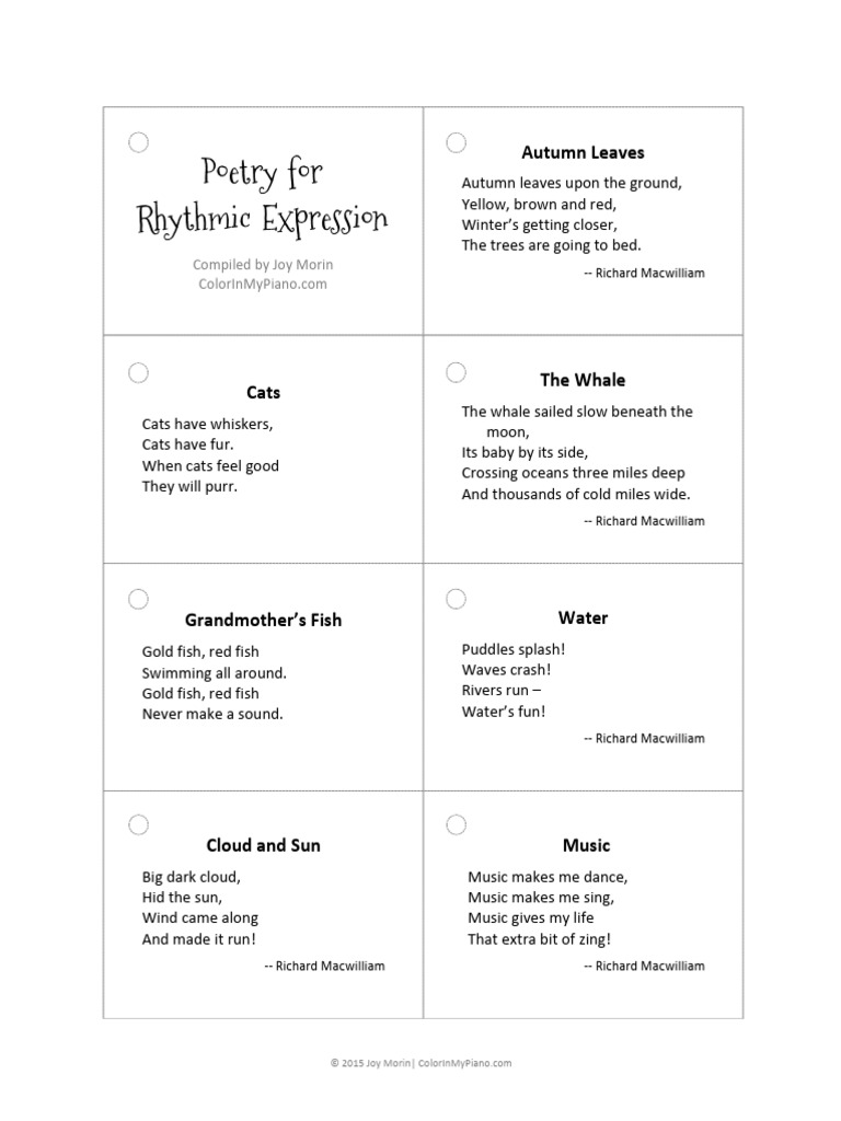Poetry For Rhythmic Expression | PDF | Art | Young Adult
