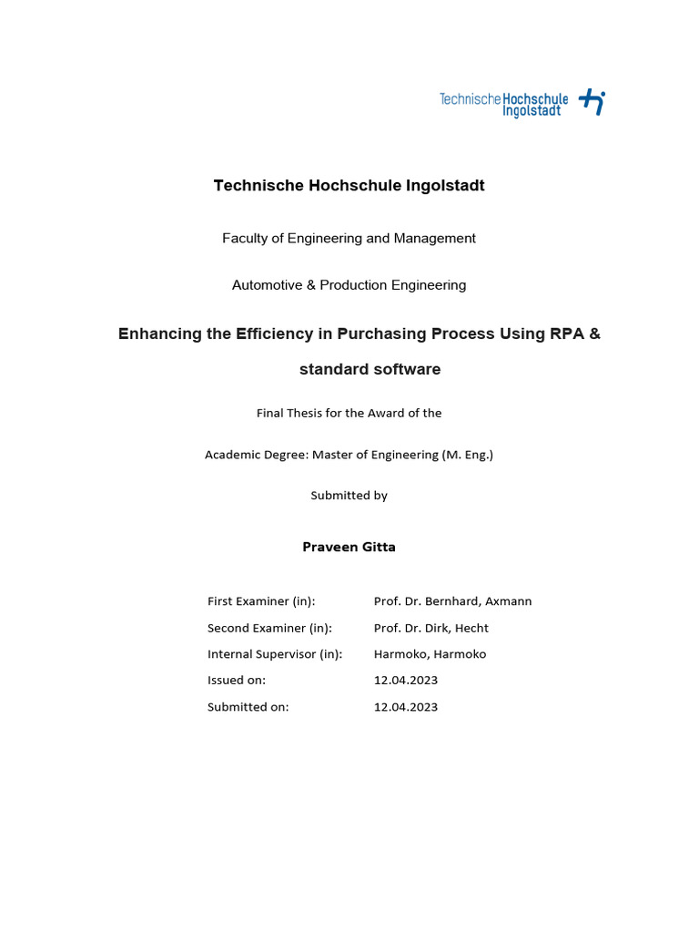 I001434339 Thesis | PDF | Automation | Selenium (Software)