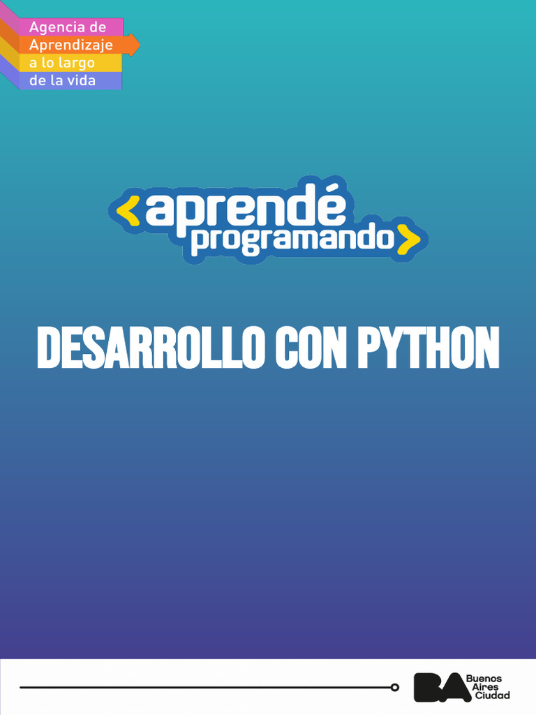 Desarrollo Con Python Plan de Estudio Aprende Programando | PDF ... Desarrollo Con Python Plan de Estudio Aprende Programando | PDF ...