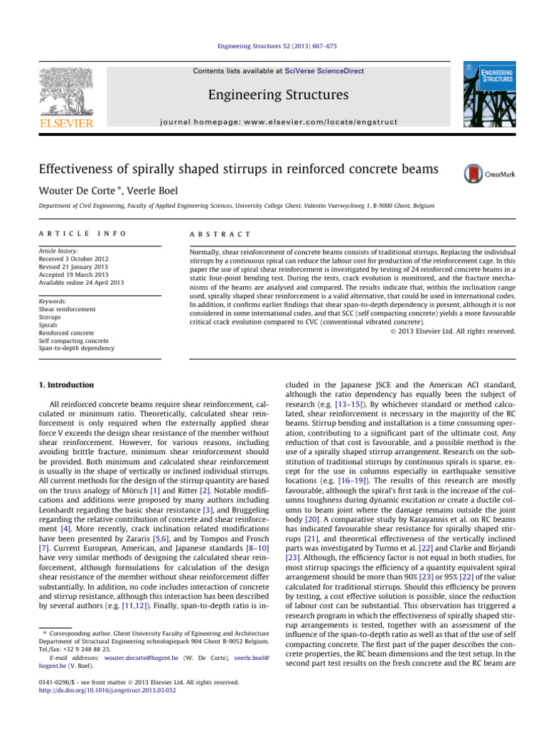 Effectiveness of Spirally Shaped Stirrups in Reinforced Concrete Beams ...