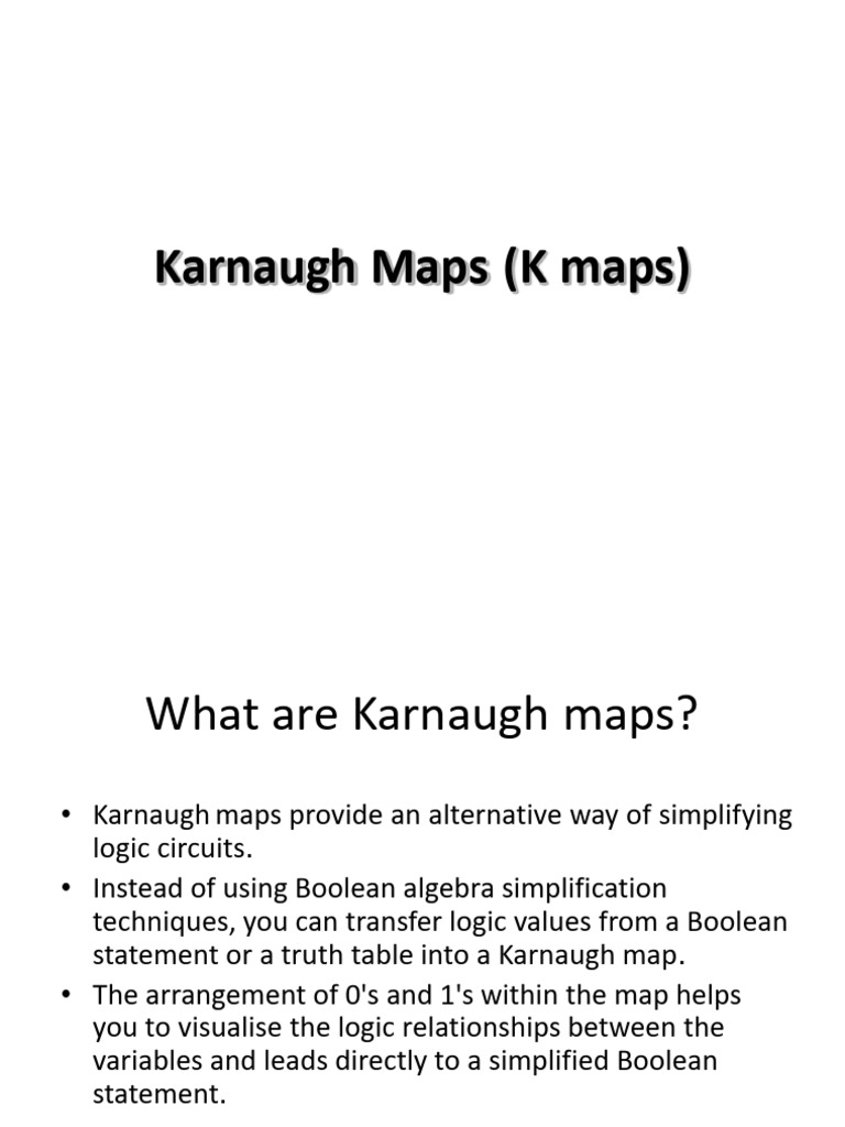 Karnaugh Map | PDF | Mathematical Logic | Theoretical Computer Science