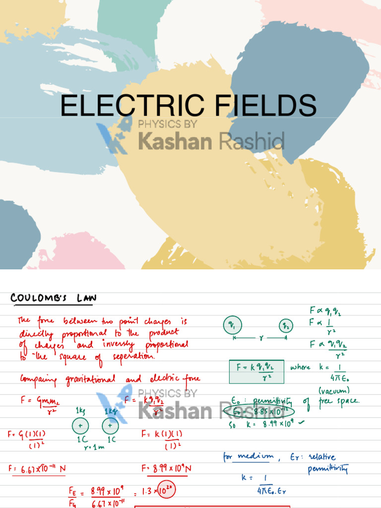 Electric-Fields - A LEVELS PHYSICS | PDF | Electric Field | Physical ...