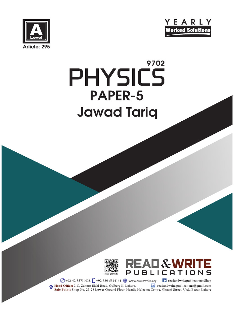 A-Level Physics Paper 5 Solutions | PDF | Student Assessment And ...