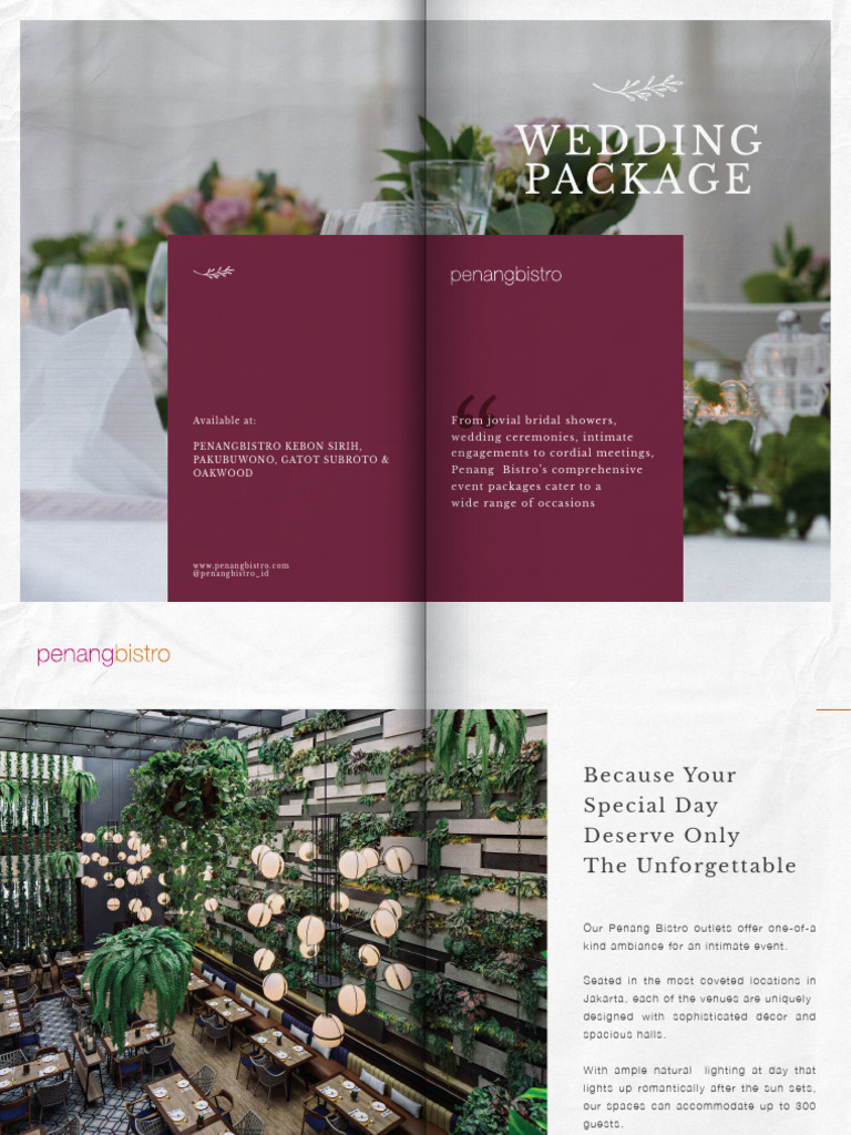 Wedding Package Penangbistro 2021 Preview 3 HJMOcGXXu | PDF | Menu | Drink