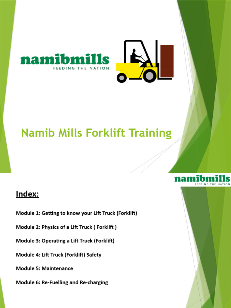 Forklift Power Point Presentation | PDF | Forklift | Elevator