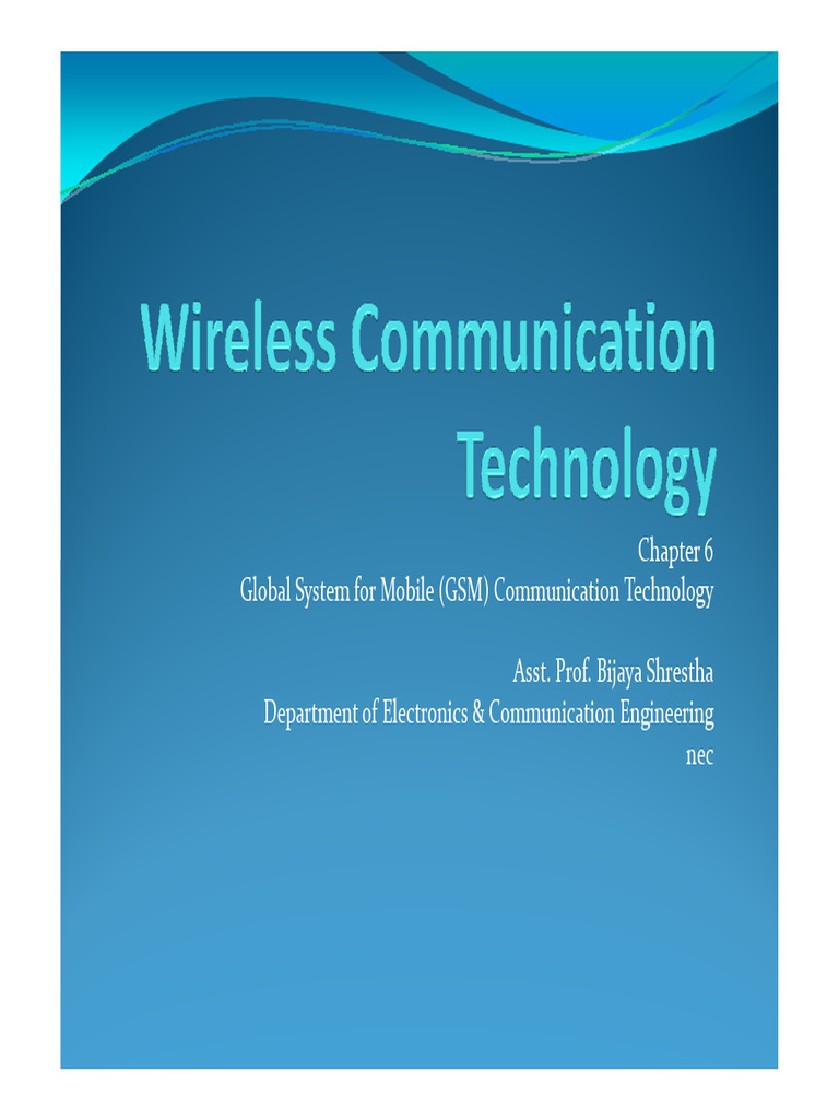 Chapter 6 - Global System For Mobile (GSM) Communication Technology | PDF | Telecommunications ...