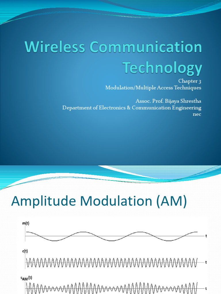 Chapter 3 Modulation Multiple Access Techniques New | PDF | Modulation | Frequency Modulation