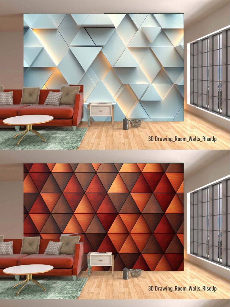 3D Drawing Room Walls RiseUp | PDF