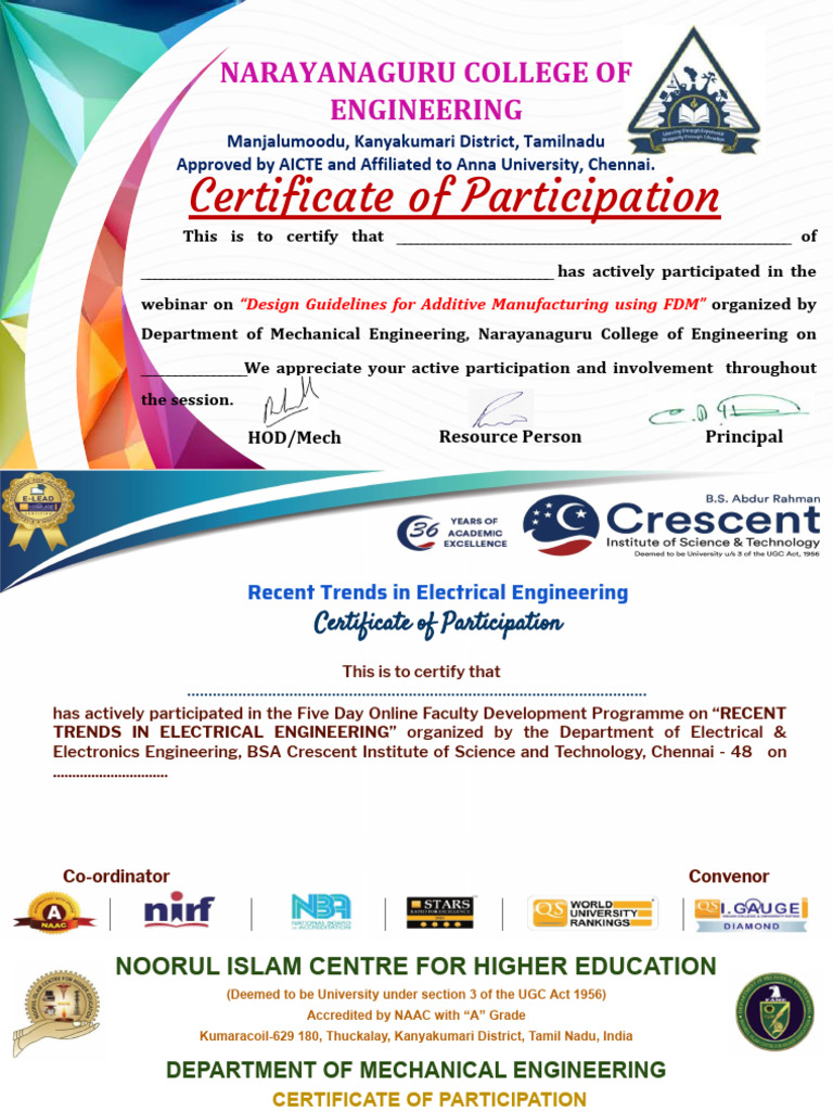 6 Certificates | PDF | Physical Sciences | Engineering