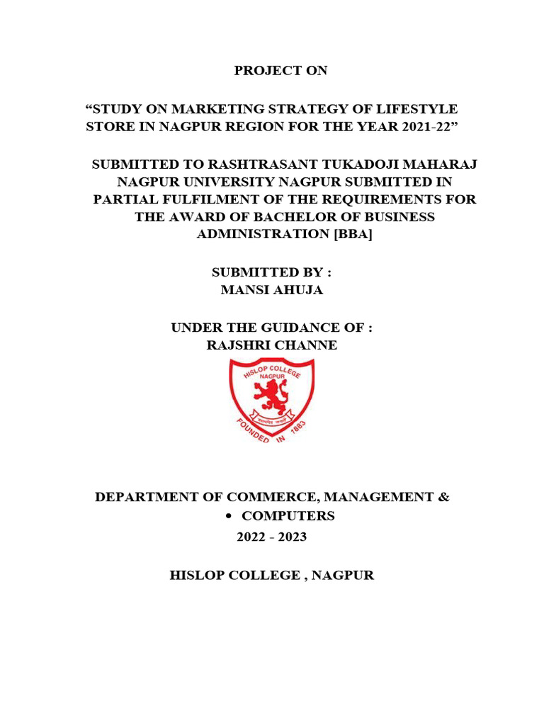 Mansi Ahuja Project Bba | PDF | Sampling (Statistics) | Survey Methodology