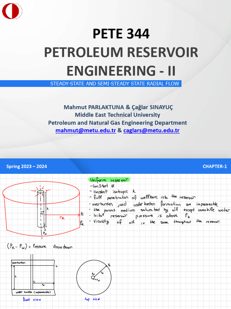 Chapter 1 Steady State And Semi Steady State Radial Flow 2 Pdf