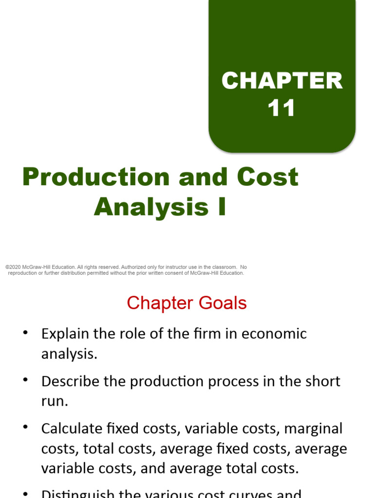 Chapter 11-Production and Costs | PDF | Marginal Cost | Long Run And ...