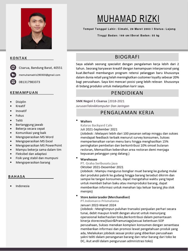 Muhamad Rizki - CV | PDF