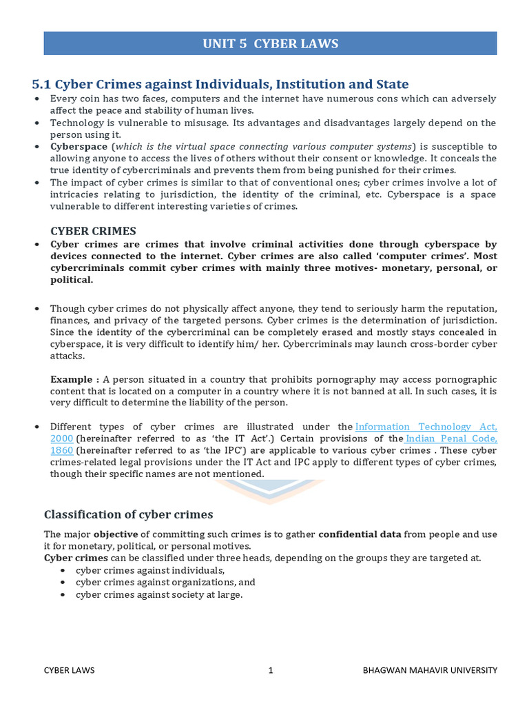 unit 5 cyber security | Download Free PDF | Cybercrime | Defamation