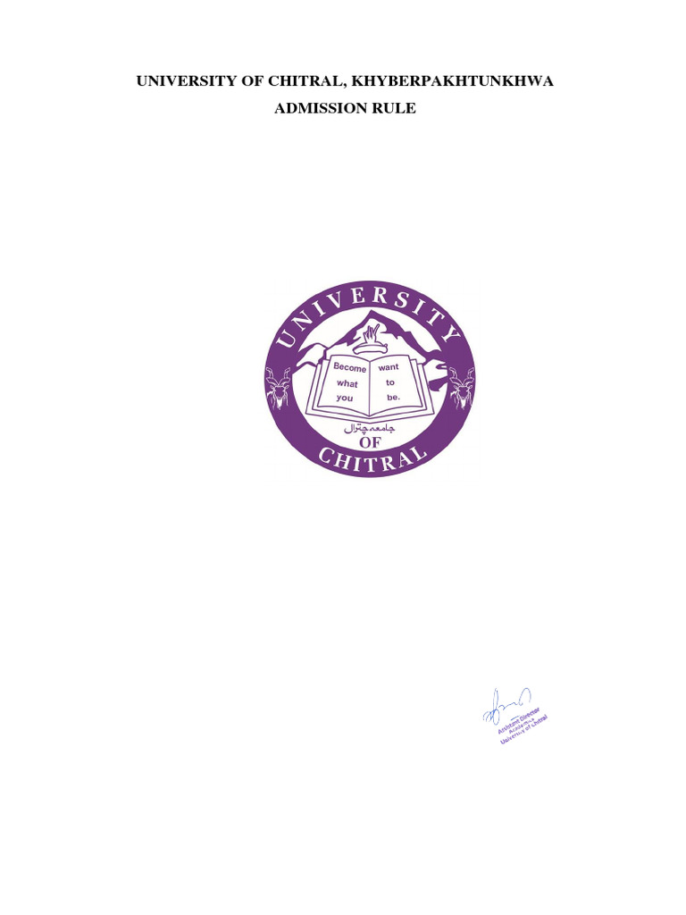 Chitral University Admission Guide | PDF | University And College ...