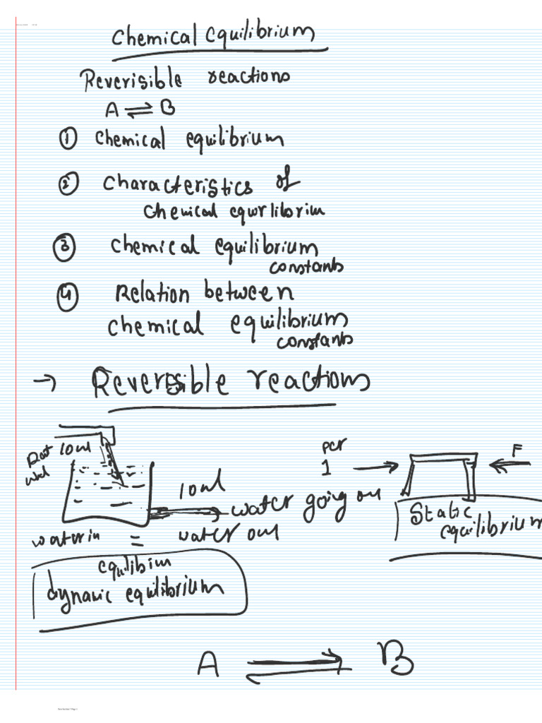 Chemical Equilibrium | PDF