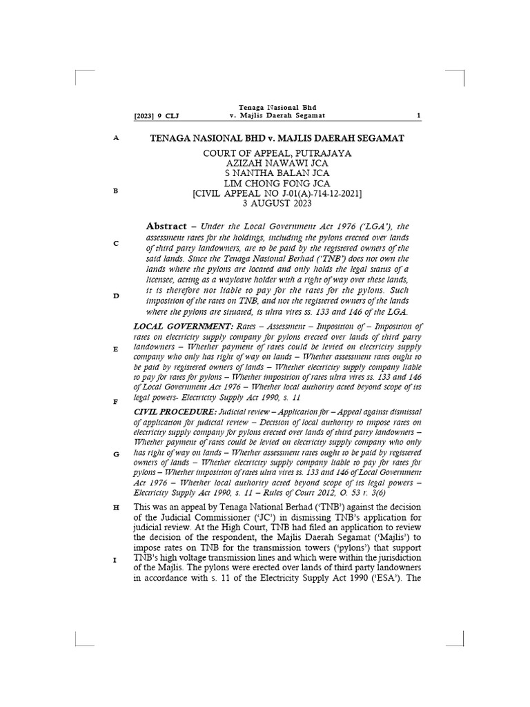 TNB LWN Majlis Daerah Segamat | PDF | Justice | Crime & Violence