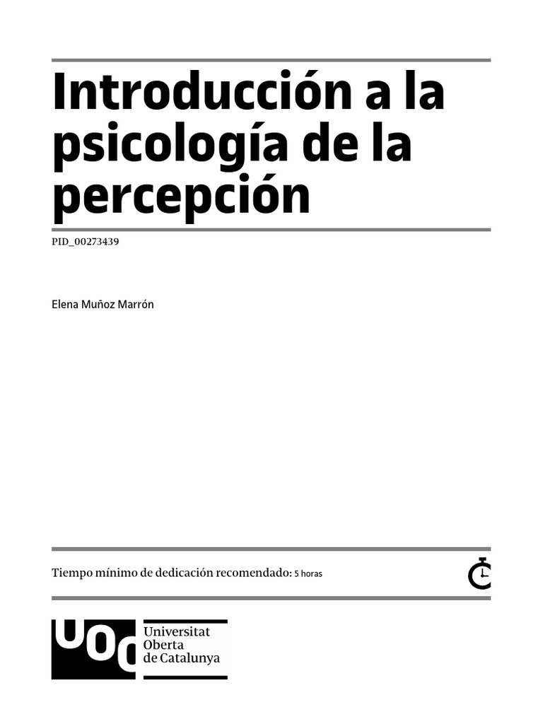 Introducción A La Psicología de La Percepción | PDF | Percepción | Sentidos