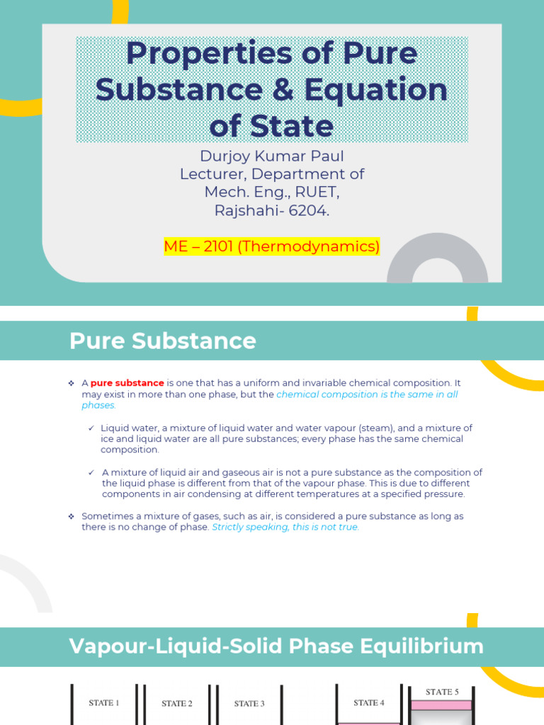 pure sabtances | PDF | Phase Rule | Phase (Matter)