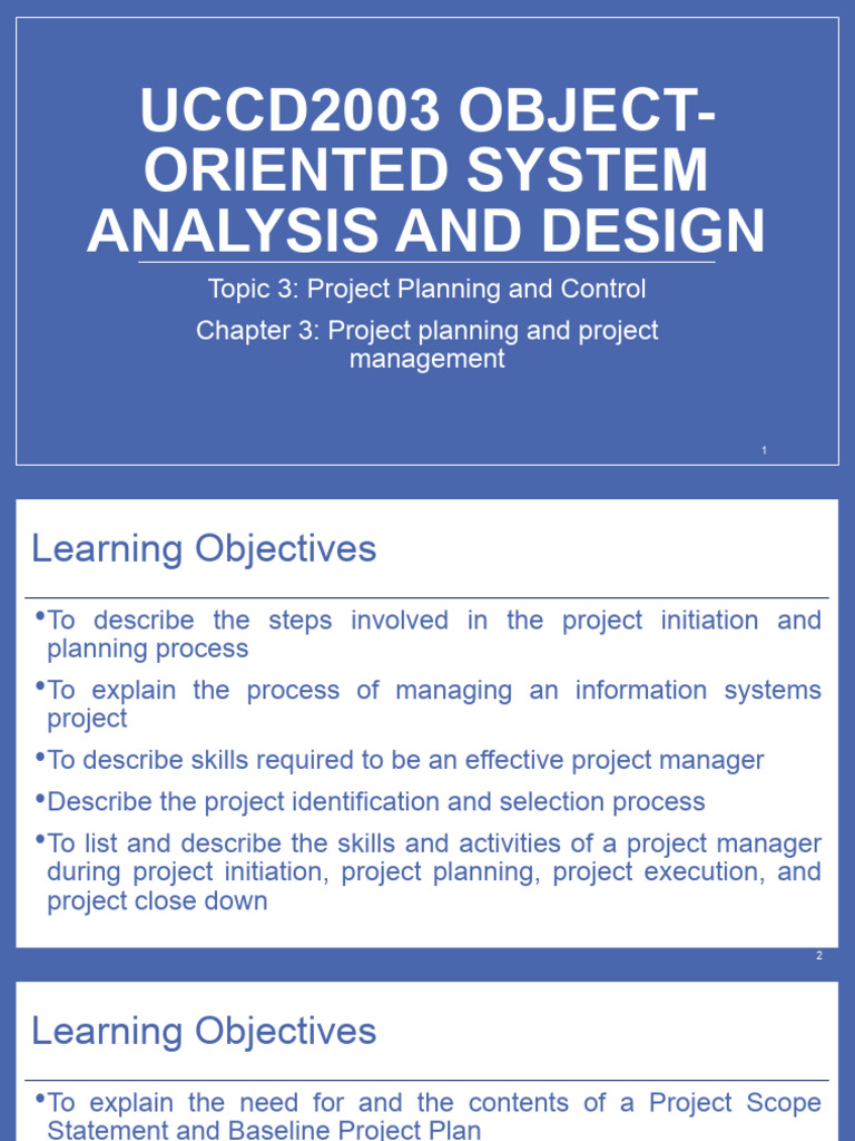 UCCD2003 Object-Oriented System Analysis and Design Chapter 03 | PDF | Net Present Value ...
