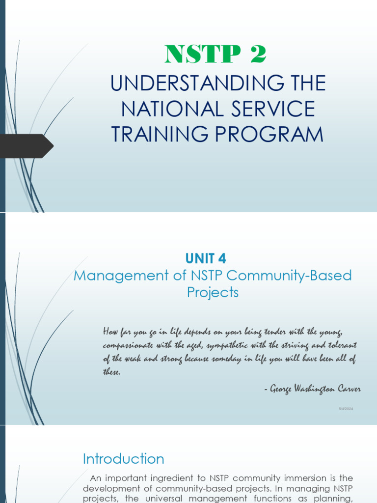 NSTP CWTS 2 Unit 4 For Upload | PDF | Evaluation
