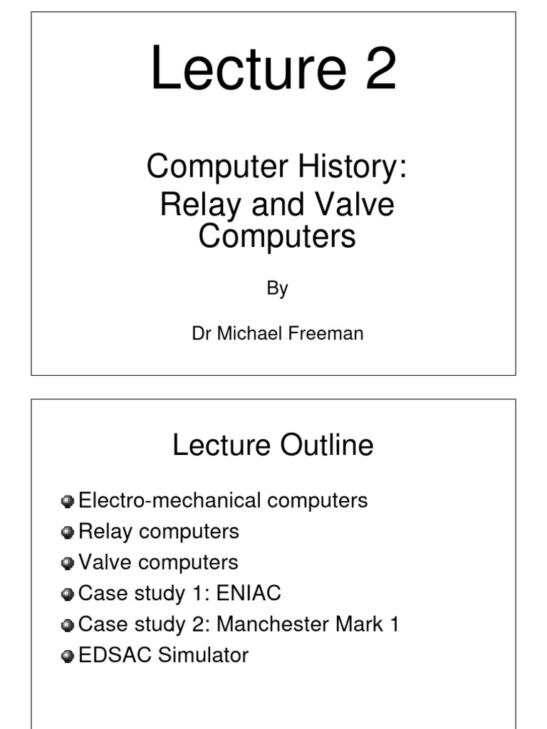 (2002) - Computer History - Relay and Valve Computers (Freeman) | PDF ...
