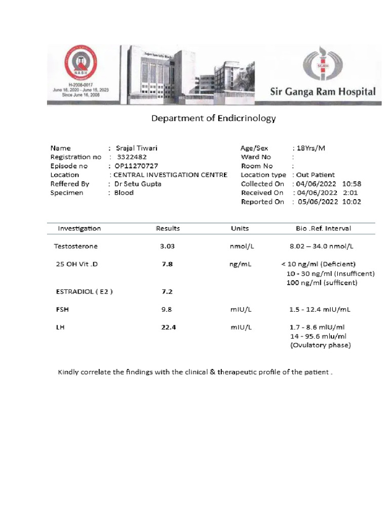 SGRH Hypogonadism Fonal | PDF