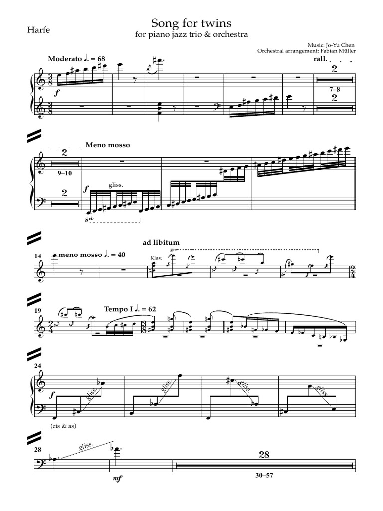 Song For Twins FA - Harfe | PDF