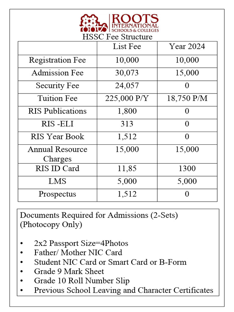 Fee Structures | PDF | Identity Document | Fee