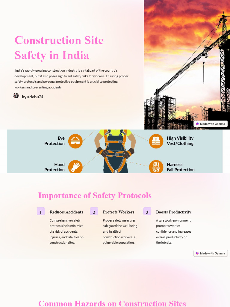 Construction Site Safety in India | PDF | Occupational Safety And ...