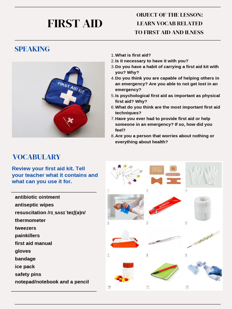 First Aid 1 | PDF | First Aid | Diseases And Disorders