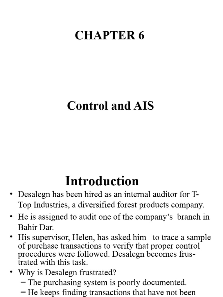 CH 6 Ais Control and Audit | PDF | Computer Network | Internet