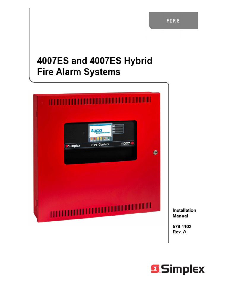 4007ES and 4007ES Hybrid Fire Alarm Systems: Installation Manual 579 ...