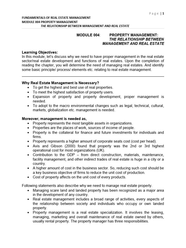 Module 004 Property Management | PDF | Renting | Property Management