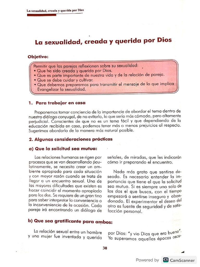 La Sexualidad Creada y Querida Por Dios | PDF
