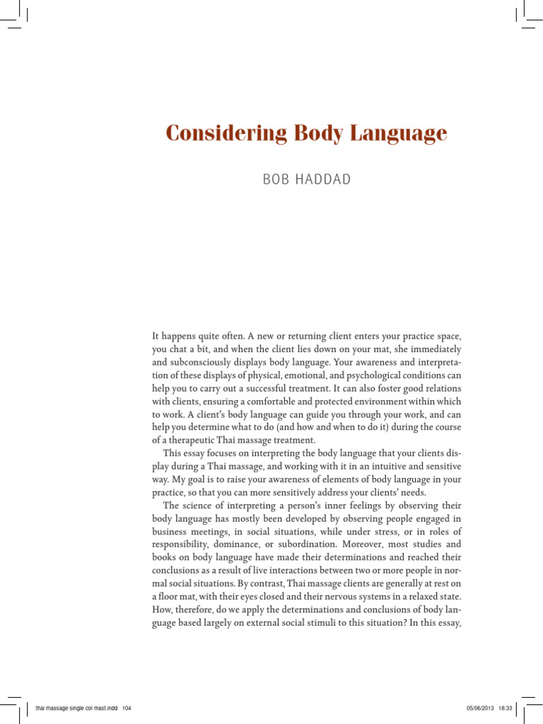 Body Language | PDF | Body Language | Hand