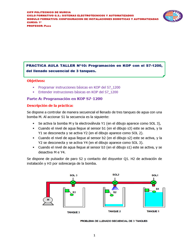 Practica e Informe Nº10 | PDF | Controlador lógico programable | Informática