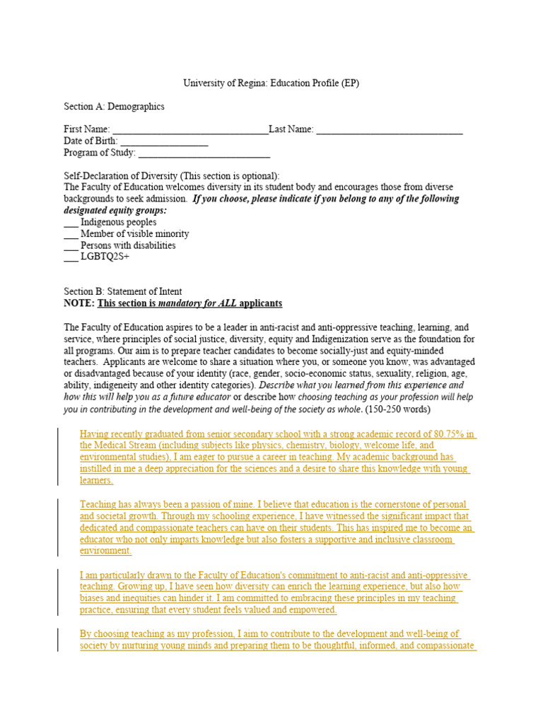 Education Profile EP | PDF | Criminal Record | Teachers