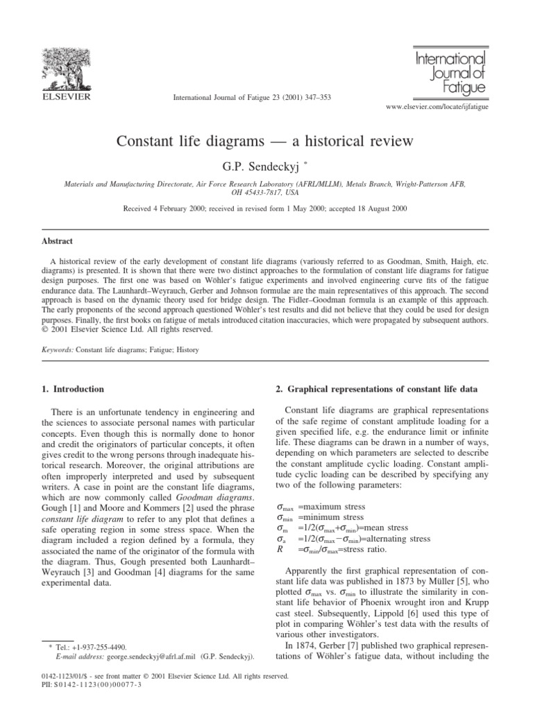 Constant Life Diagrams | PDF | Fatigue (Material) | Bending