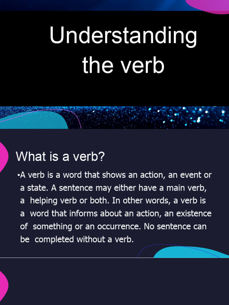 understanding the verb | Download Free PDF | Verb | Grammatical Tense