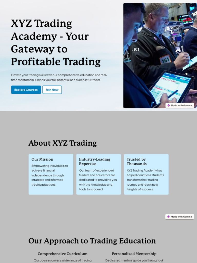 XYZ Trading Academy Your Gateway To Profitable Trading | Download Free PDF | Mentorship ...
